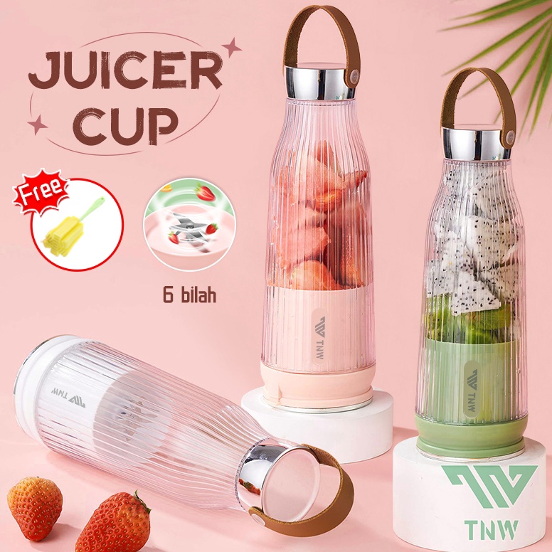 Jual KODE R62C TNW Juice Blender Portable 6 Pisau Juicer Botol Blender ...