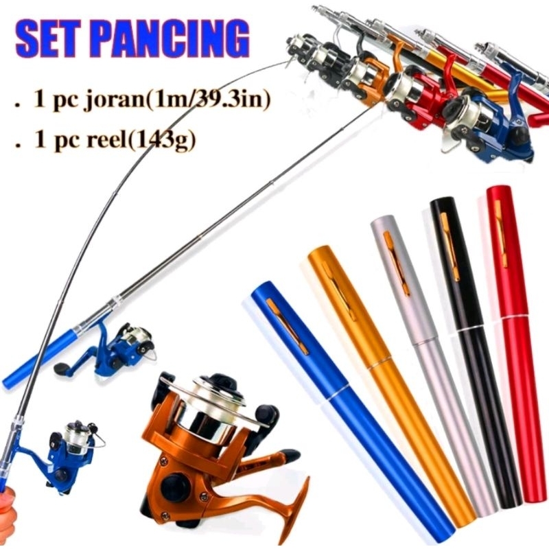 Jual Joran Pen Fishing Rod Pen Reel / Joran Set Pen Mini / Joran Pen ...