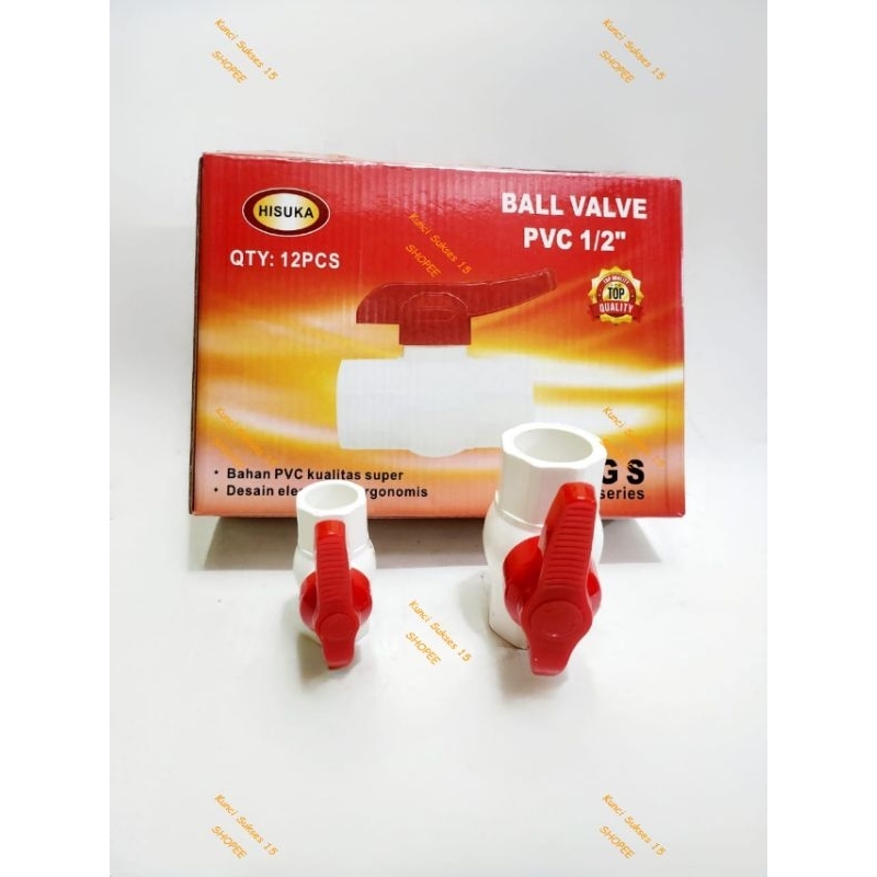 Jual Stop Kran PVC Putih 3/4 inch SHISUKA - Ball Valve PVC Polos 3/4 ...