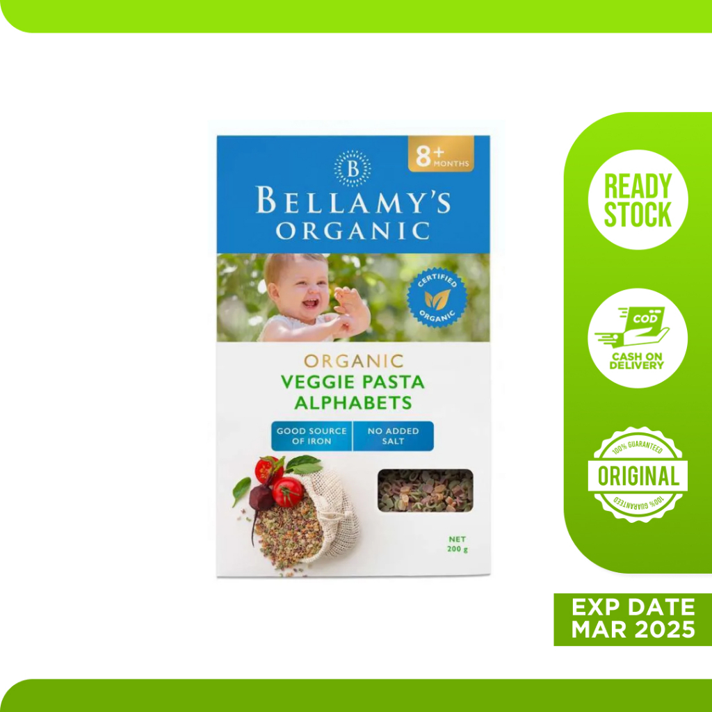 Jual Pasta Bayi Bellamys Organic Veggie Pasta Alphabets 200g | Shopee ...