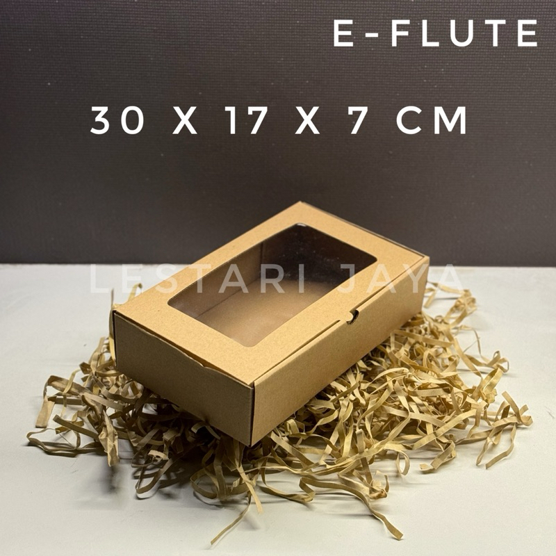 Jual Box Kardus E-Flute Coklat 30x17x7 CM Untuk Packaging Olshop ...