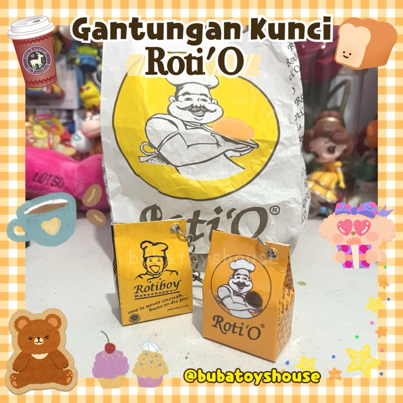 Jual Gantungan Kunci Makanan Roti O Rotiboy Lucu Hiasan Unik Ganci ...