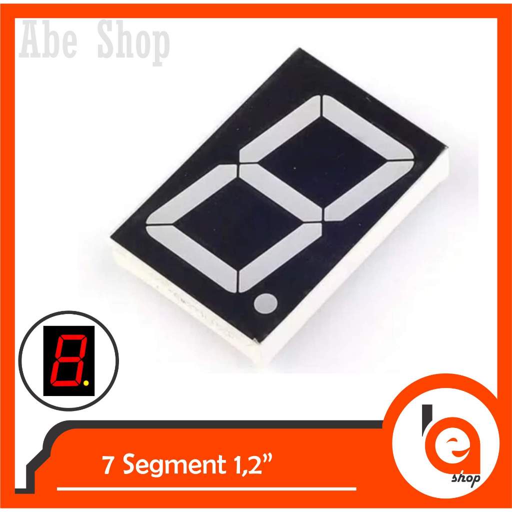 Jual Seven 7 Segment CC Com Cathode 1.20 Inch Red 1BIT LED Merah ...