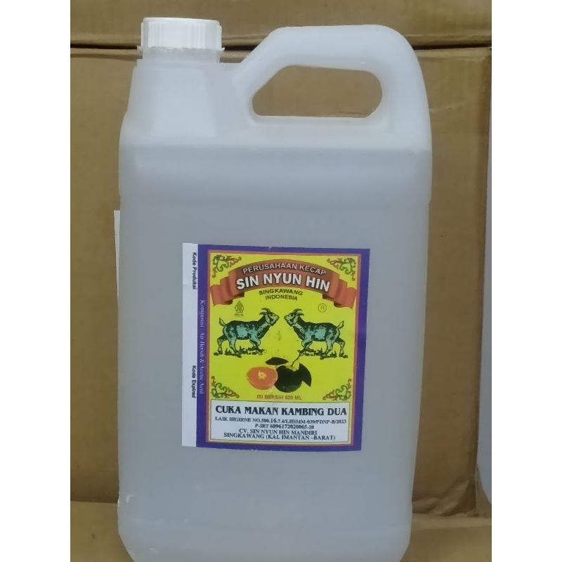 Jual cuka makan sin nyun hin cap kambing dua isi 5 liter | Shopee Indonesia