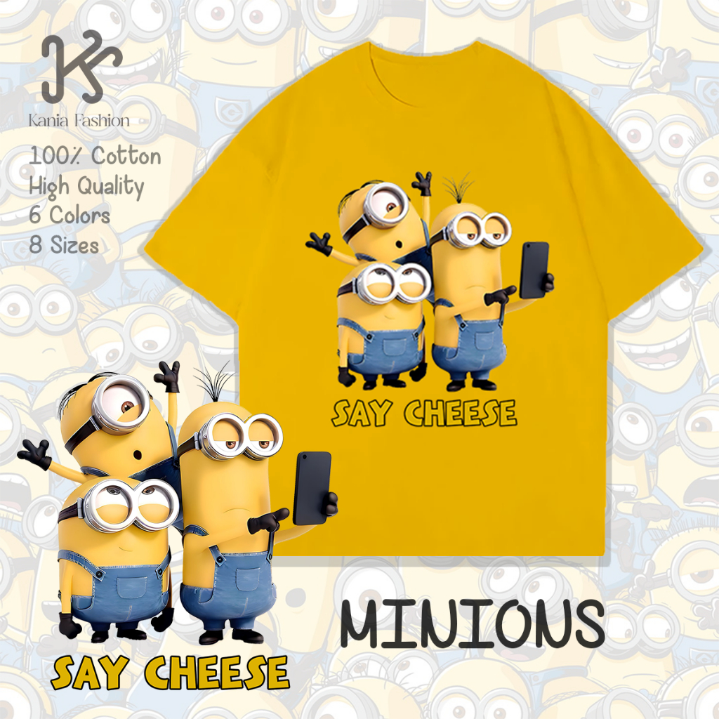 Jual Keyfine KAOS WANITA DAN ANAK MINION KUNING BANANA Lucu Imut Bahan ...