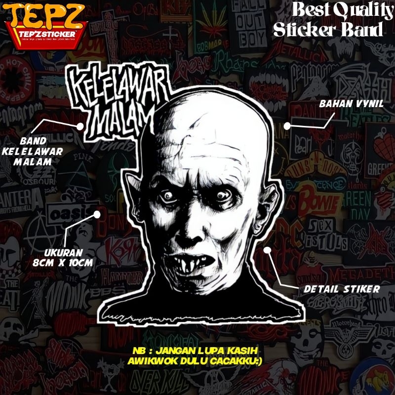 Jual STIKER STICKER (BAND KELELAWAR MALAM) STIKER BAND|STIKER METAL ...