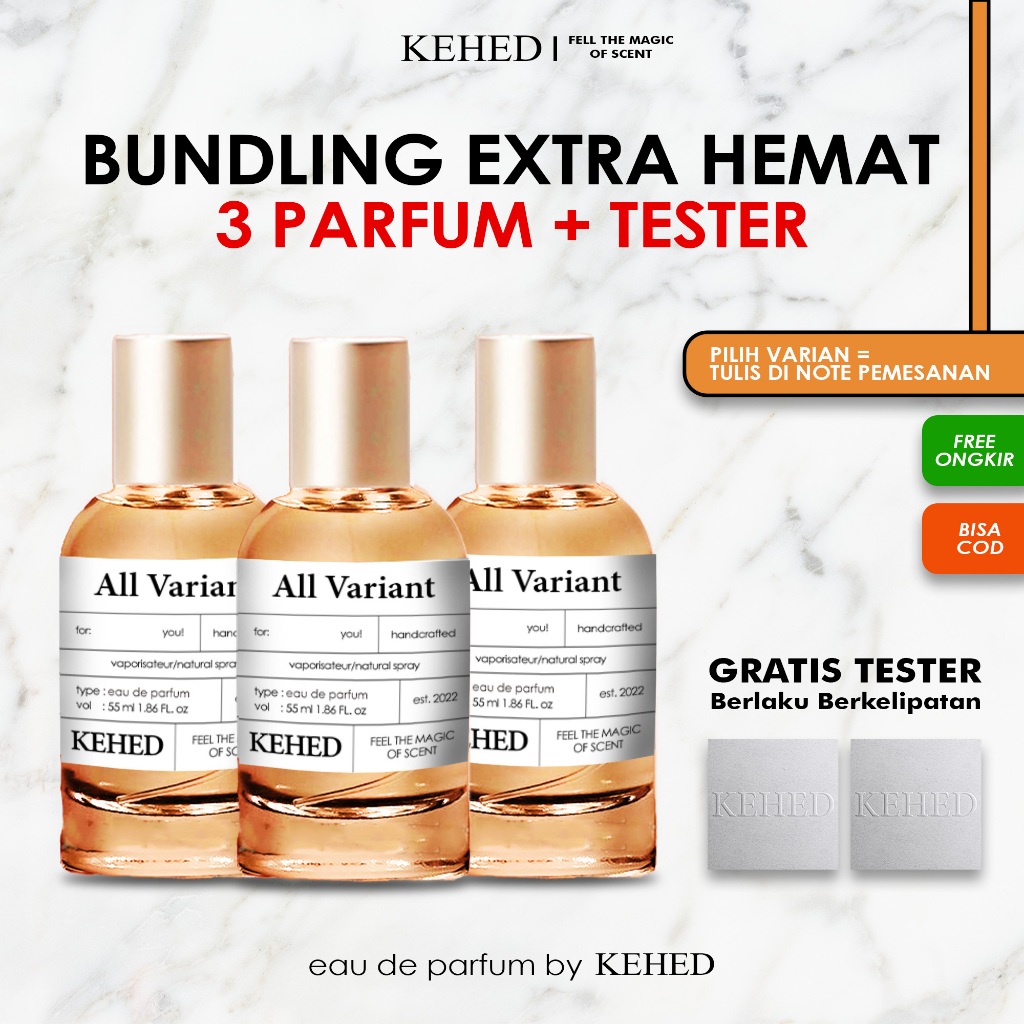 Jual PROMO KEHED PARFUM Bundling 3 Botol Parfum 50ml Bebas Pilih Varian ...