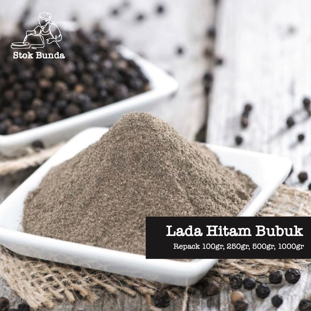 Jual Lada Hitam Bubuk / Blackpepper Powder Repack 100gr 250gr 500gr ...
