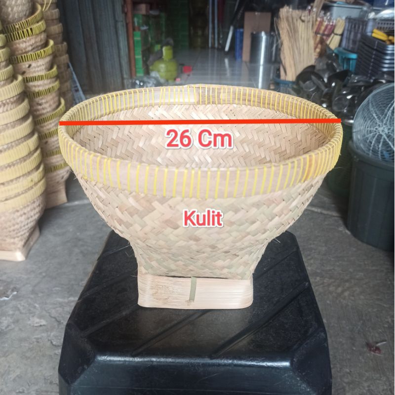 Jual Bakul Bambu kulit kecil 26 cm/ Bakul cuci beras/ Bakul nasi bambu ...