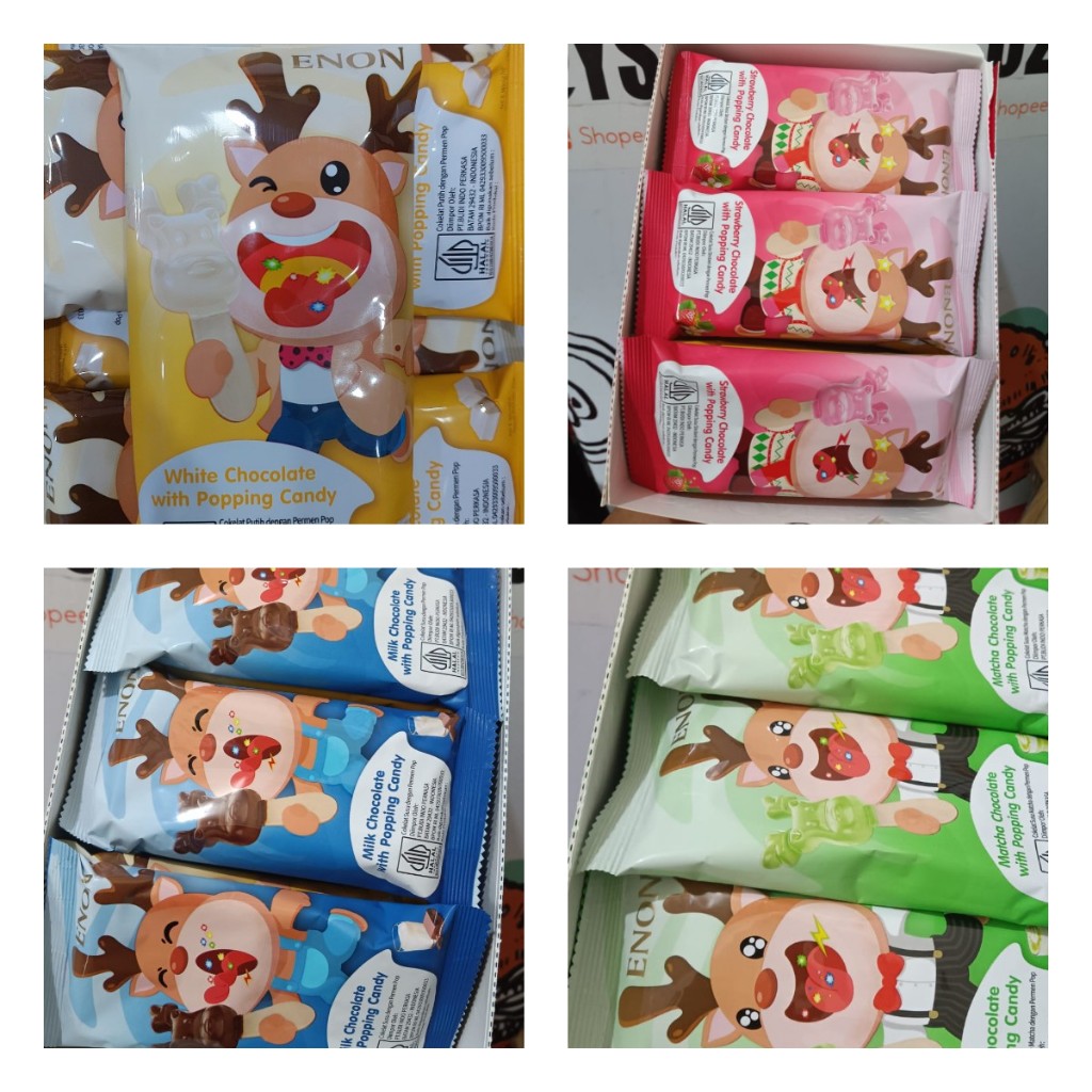 Jual 1 Pack ENON Milk Chocolate with Popping Candy Coklat dengan ...