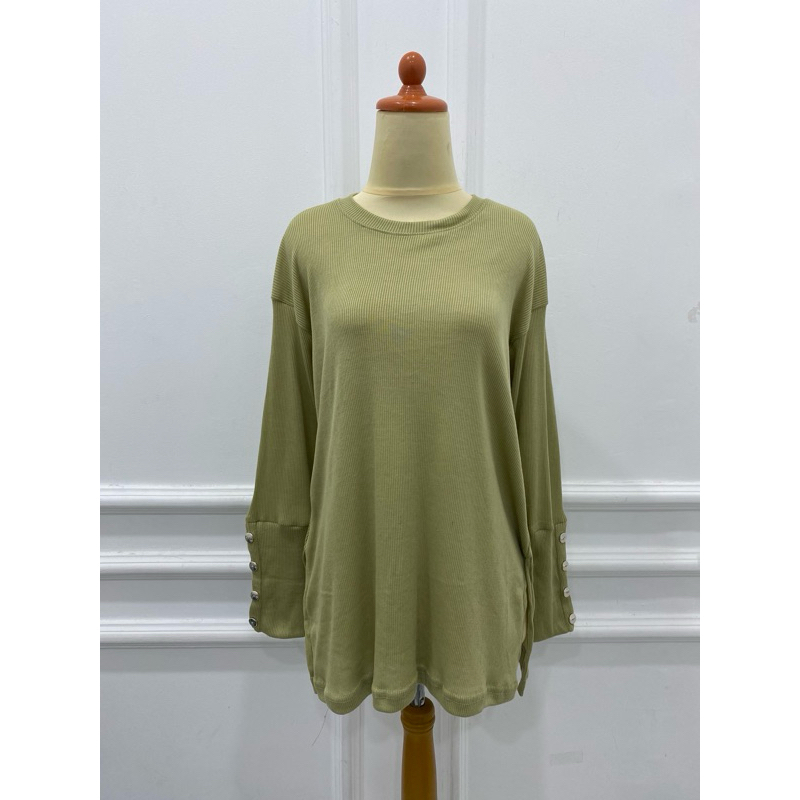 Jual ATASAN KNIT BLOUSE RAJUT STARLA INARA BUTTON KANCING OVERSIZE ...