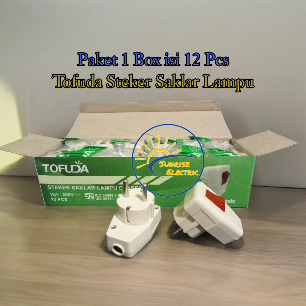 Jual Paket 1 Box isi 12 Pcs Steker Lampu Switch ON/OFF | Shopee Indonesia