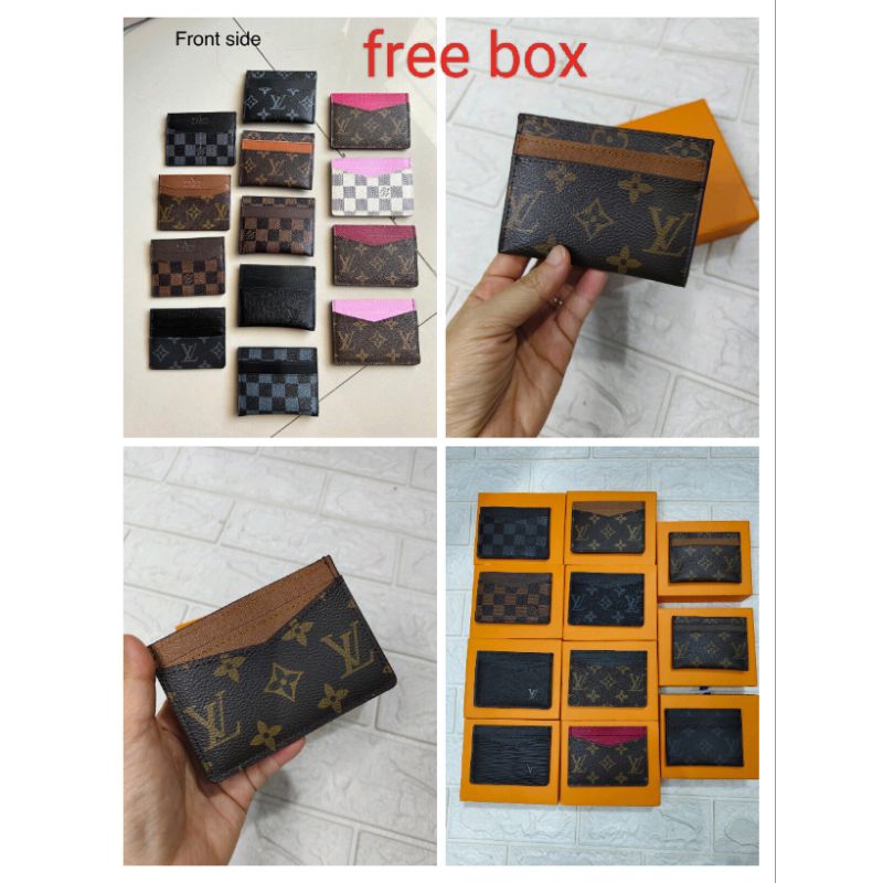 Jual dompet kartu LV porte card free box dompet tempat kartu | Shopee ...