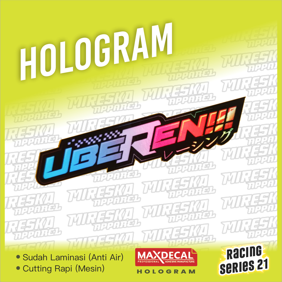Jual Terbaru!! Stiker Viral Hologram Terlaris RACING Series 21 ...