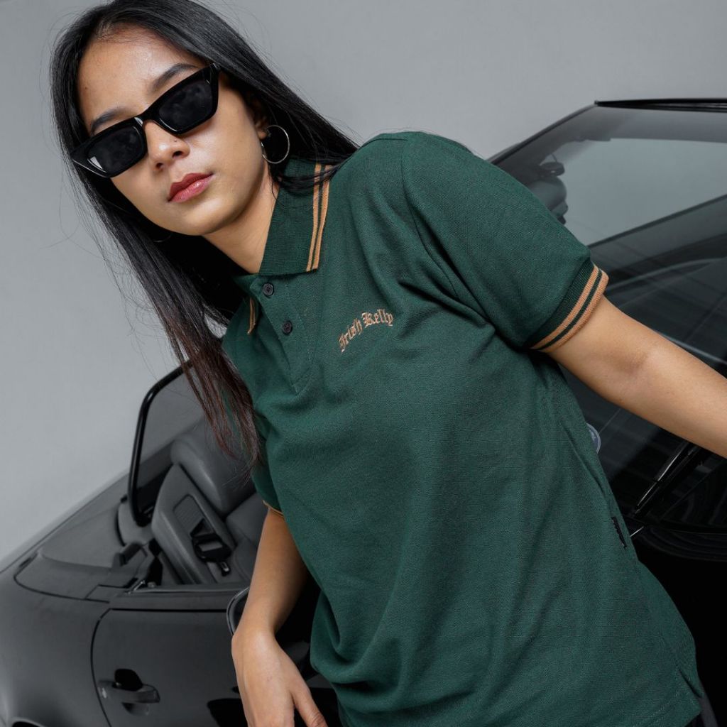 Jual IRISH KELLY Polo Shirt Night Green Shadestone | Shopee Indonesia