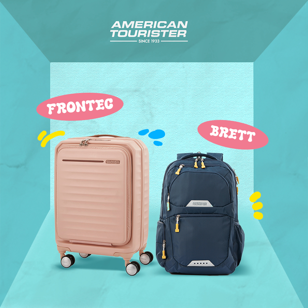 Jual American Tourister Back To School Set Bundle Frontec Cabin Apricot ...