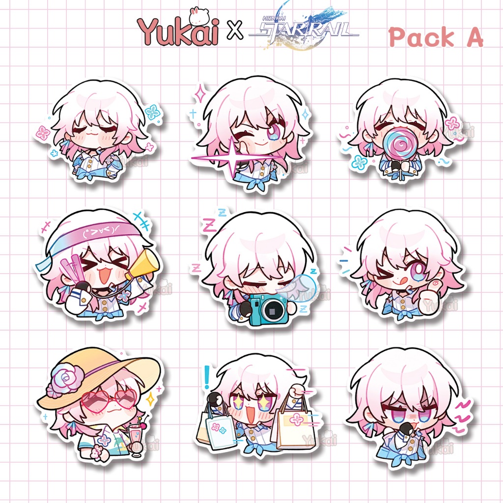 Jual Stiker Pack March 7th Honkai Star Rail (HSR) Premium, Sticker ...