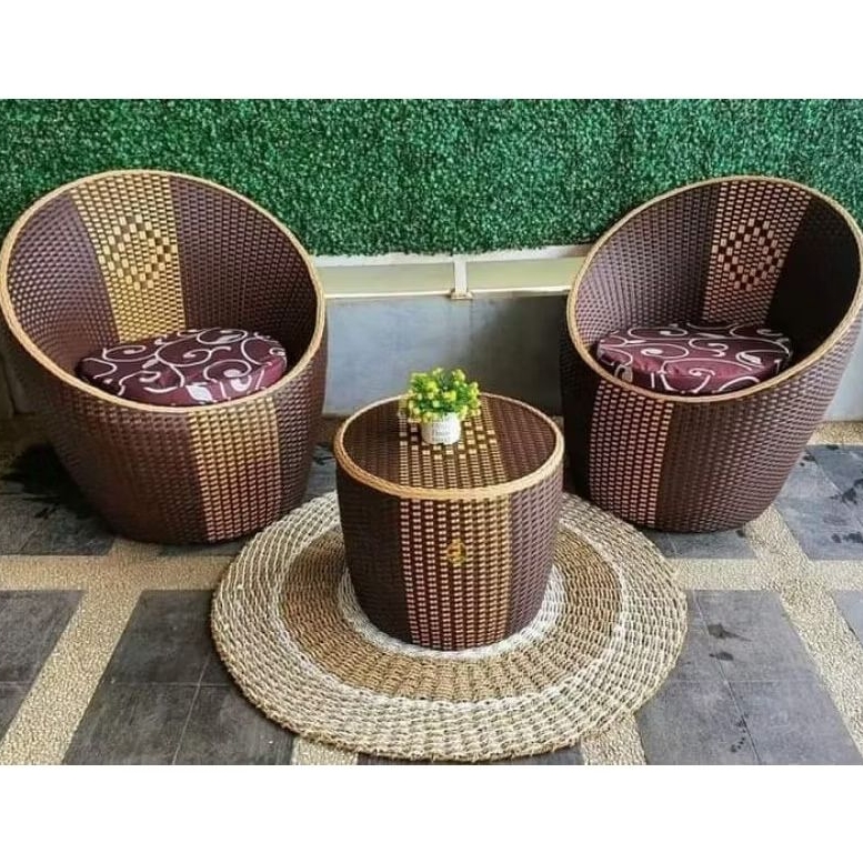 Jual Kursi teras bangku rotan minimalis murah high quality | Shopee ...