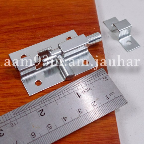 Jual grendel jendela 2inch kotak 6x3,5cm galvanis putih grendel kunci ...