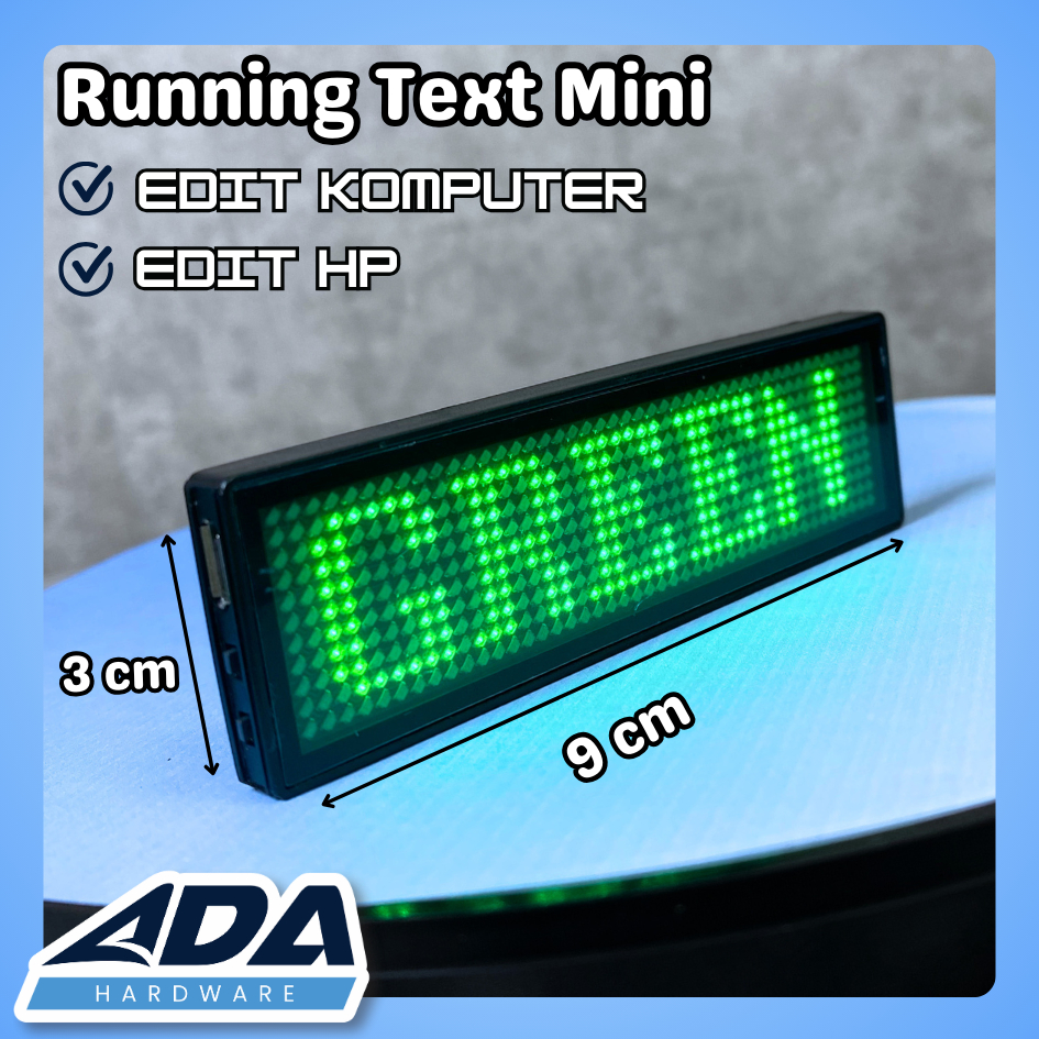 Jual Running Text Mini Edit HP Name Tag Papan Nama Digital Led Tulisan ...