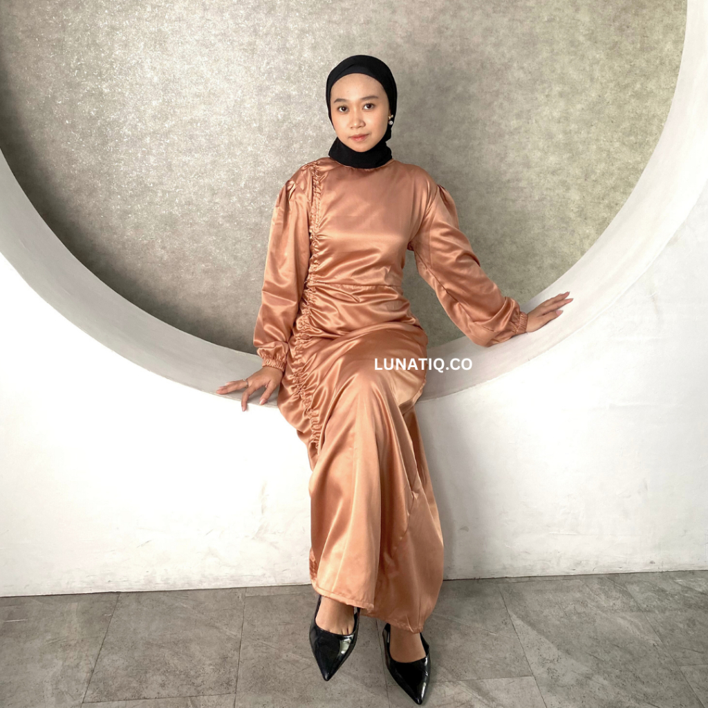 Jual DARLA ANDINI DRESS SERUT | GAMIS SERUT SATIN | DRESS KONDANGAN ...
