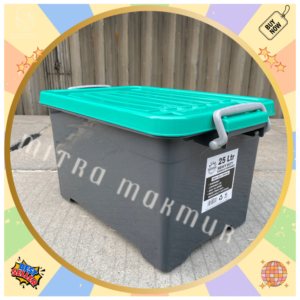 Jual Kontainer Box Roda Atari 25 Liter Container Box Serbaguna Kotak ...