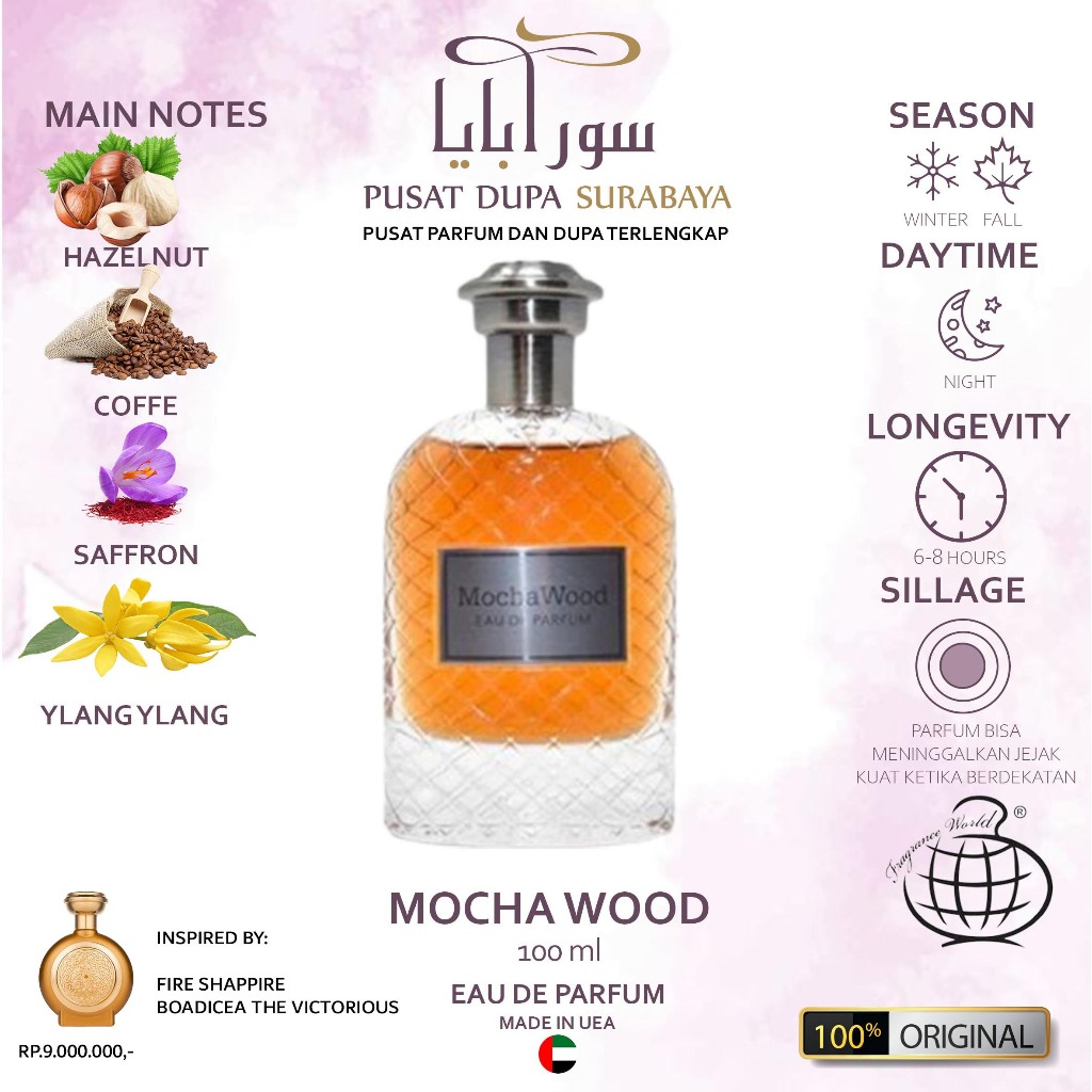 Jual Parfum Asli Arab Original Premium fragrance world Parfume/ mocha ...