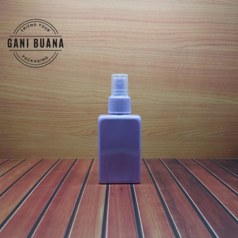 Jual BOTOL SPRAY 100 KOTAK FULL UNGU/BOTOL SPRAY 100ML KOTAK PET ...