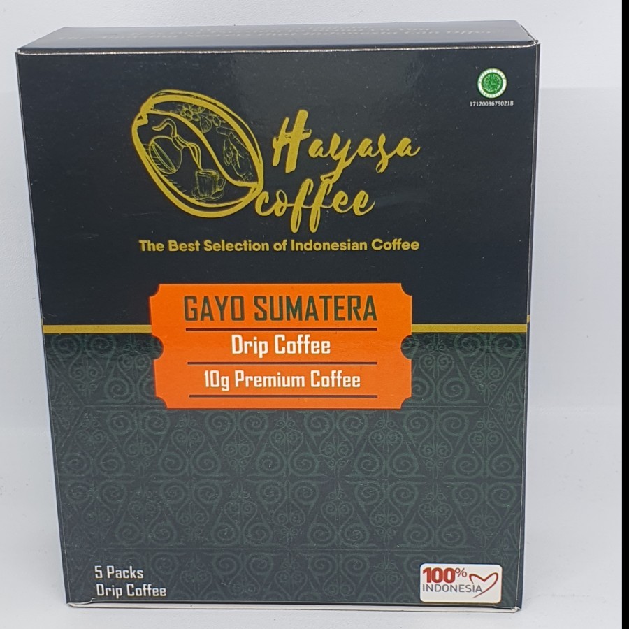 Jual HAYASA DRIP COFFEE GAYO ARABICA - 1 Pack isi 5 pcs @10 gram ...