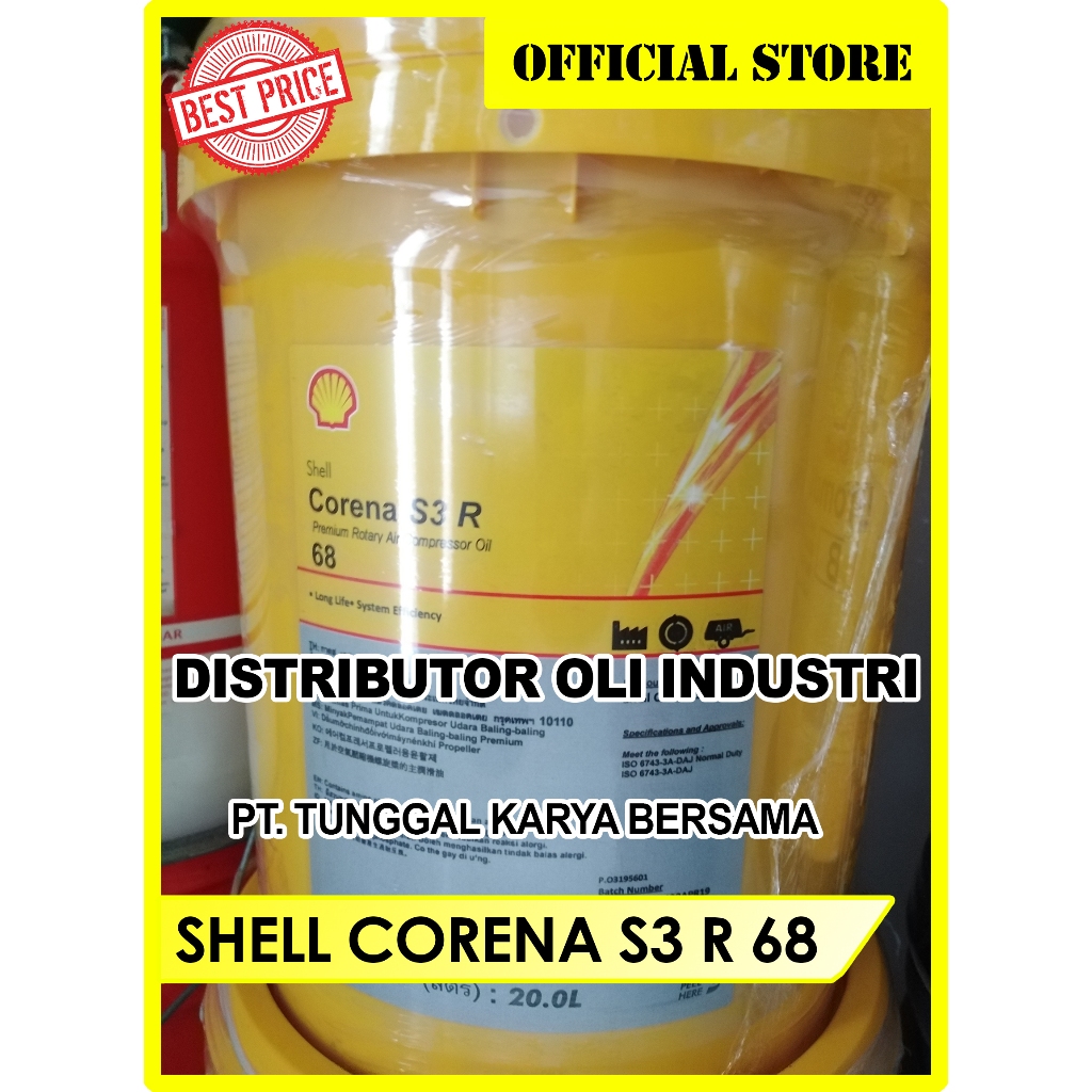 Jual SHELL CORENA S3 R 68 ( Ready Stock - ISO VG 68 ) | Shopee Indonesia