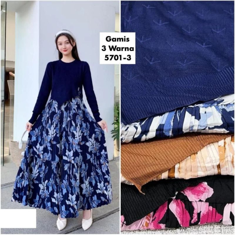 Jual Gamis ZARA WOMAN new masih baru ada tag label bunga navy by ...