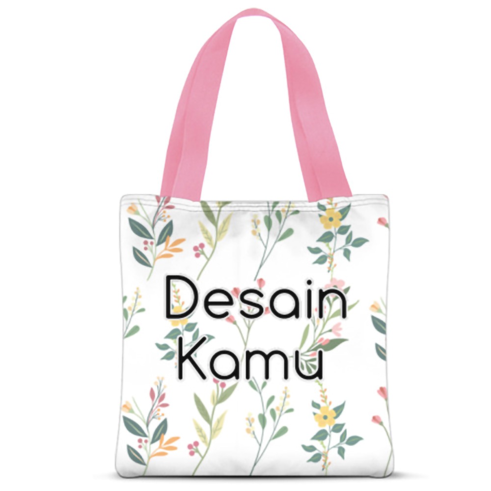 Jual [Premium] Tote Bag Canvas Full-Print Custom (+ Resleting, + Furing ...