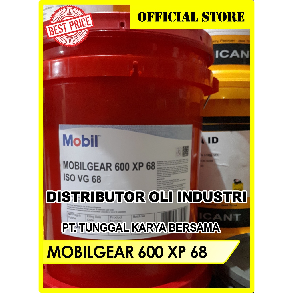 Jual MOBILGEAR 600 XP 68 ( Ready Stock - 20 Liter ) | Shopee Indonesia