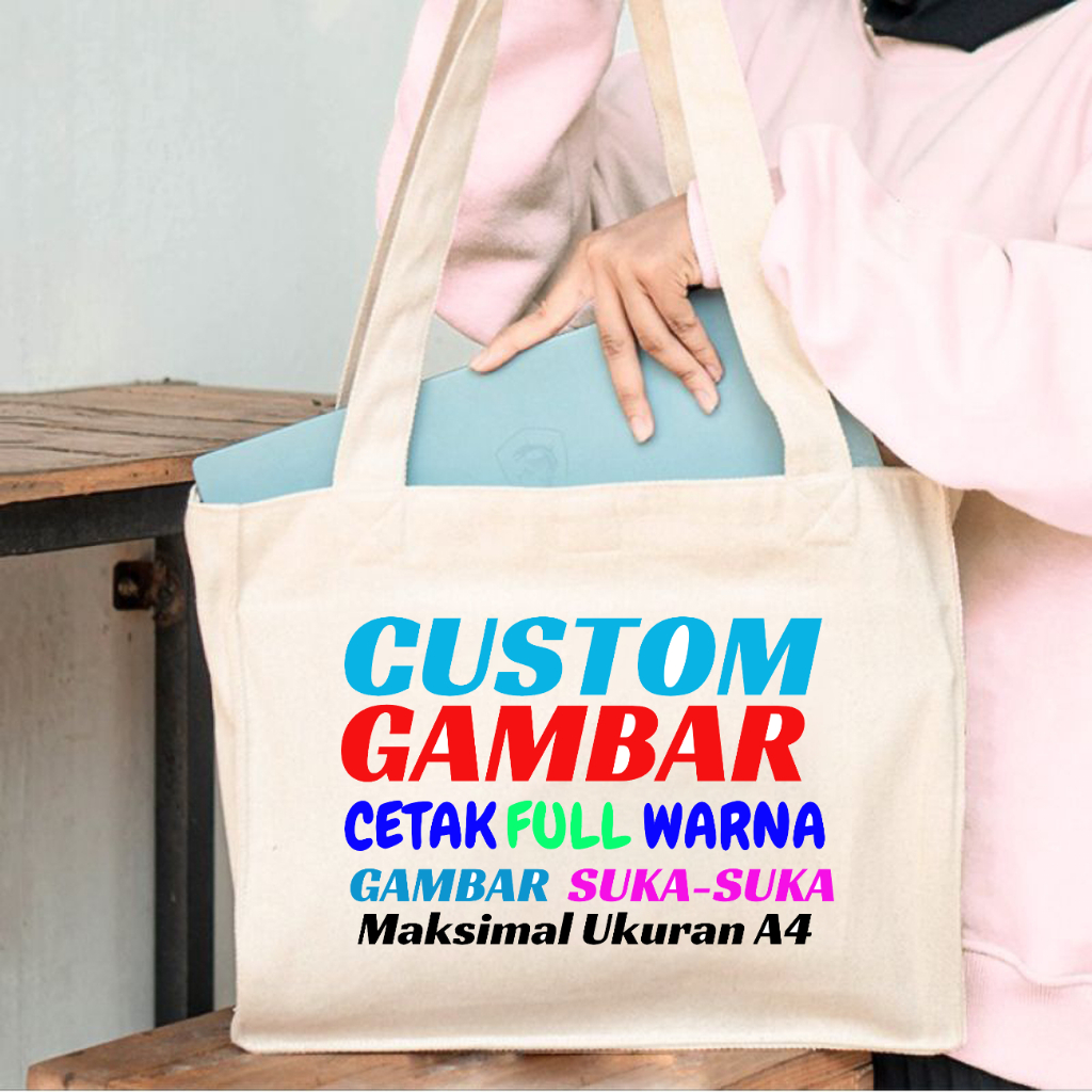 Jual Tas Tote Bag Totebag Kanvas Custom Aestetic - Fely Lite by keka ...