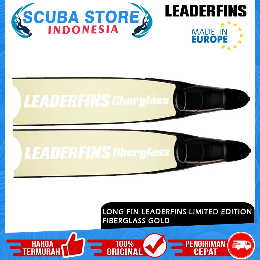 Jual Long Fin Leaderfins Pure Carbon Fiberglass Limited Edition Gold ...