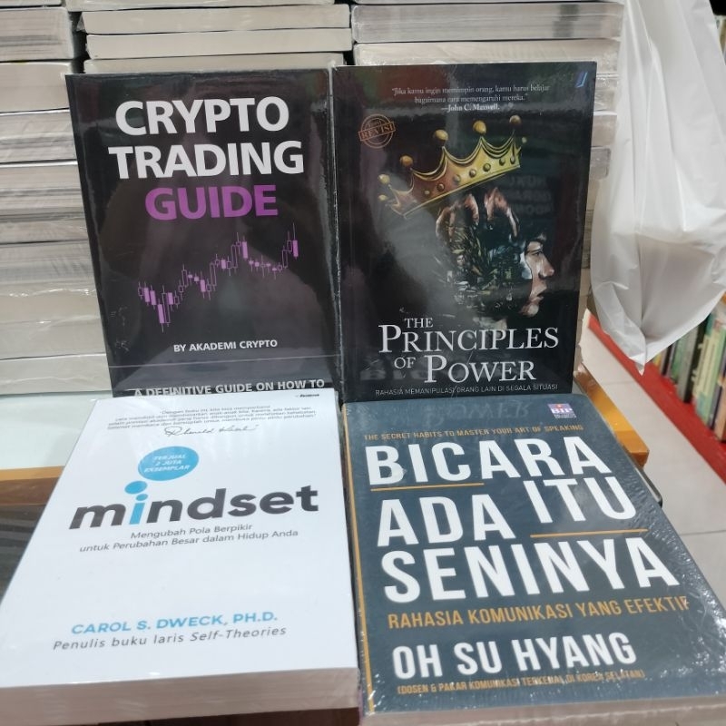 Jual Paket 4 buku crypto trading guide, the principles of power, mindset, dan bicara itu ada ...