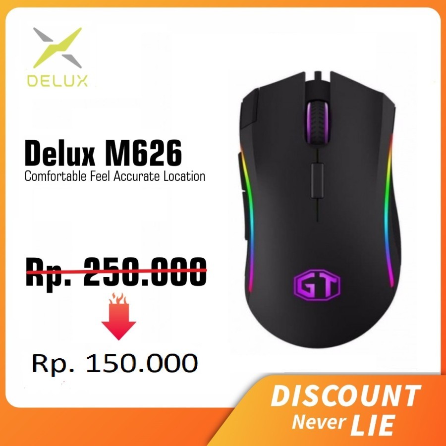 Jual Delux Game Titan Mouse DLM-626 RGB | Shopee Indonesia