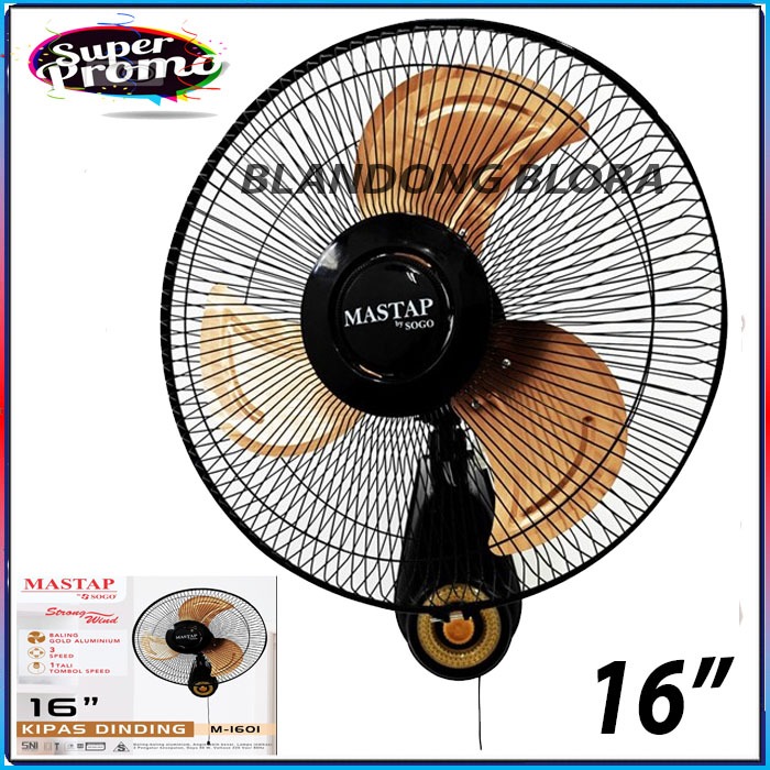 Jual Kipas Angin Dinding Wall Fan MASTAP 16 Inch / Tornado FAN Besi WF ...