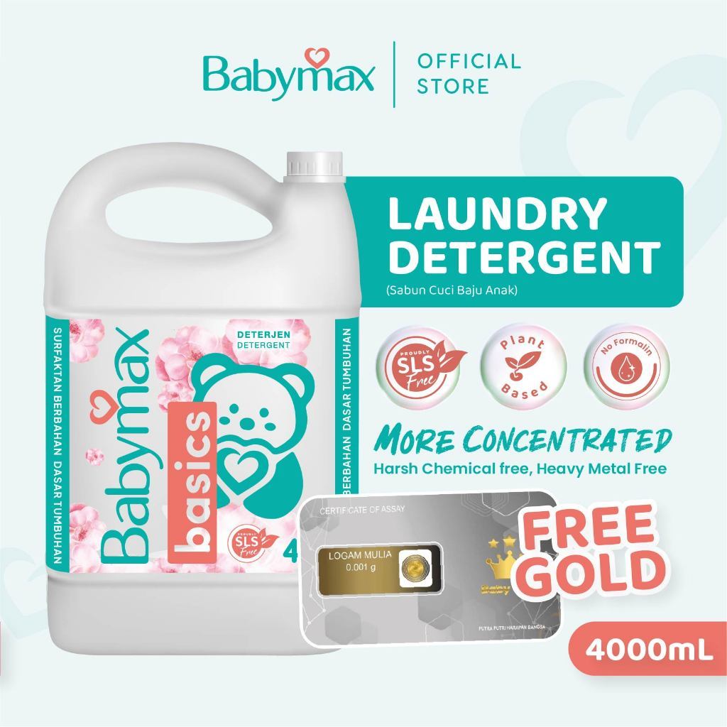 Jual Babymax Basics Detergent 4000 mL (Jerigen) - Deterjen Bayi - Baby ...