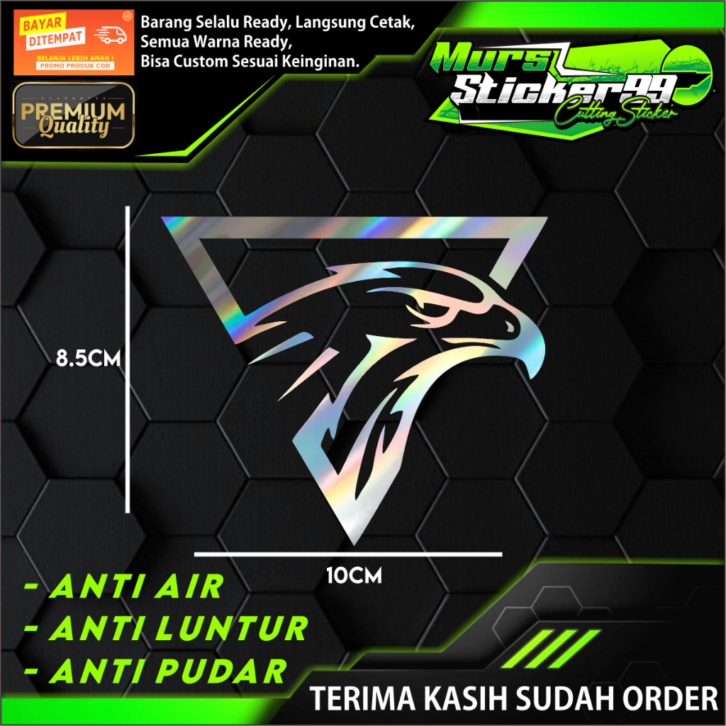 Jual Sticker Cutting SEGITIGA ELANG Cocok Untuk Motor Dan Mobil ...