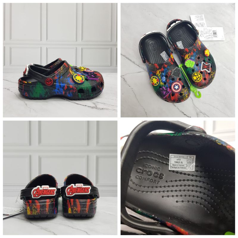 Jual Sandal Crocs Marvel Avenger Clog Kids(Include Jibbitz) | Shopee ...