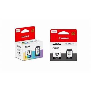 Jual Tinta Canon PG 47 Black + CL 57 Color {PG47 + CL57} Original ...