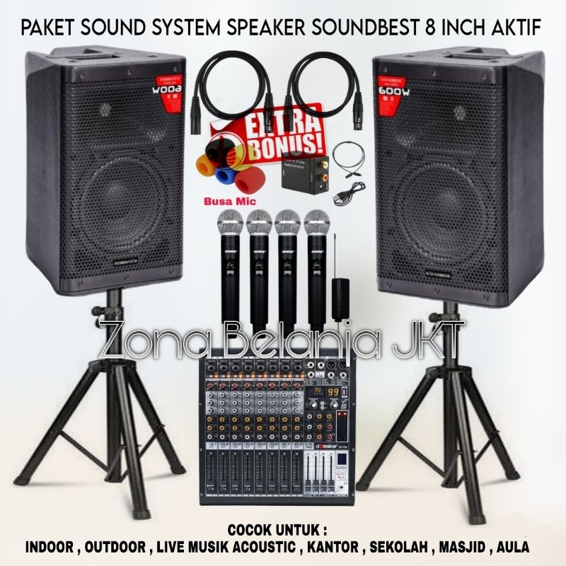 Jual PAKET SOUND SYSTEM INDOOR KARAOKE LIVE MUSIK SPEAKER SOUNDBEST 8 ...