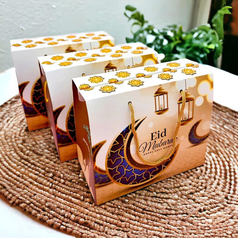 Jual [ isi 10 pcs ] / KOTAK HAMPERS LEBARAN / GABLE BOX IDUL FITRI ...