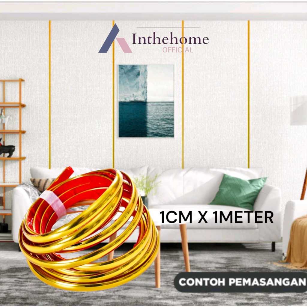 Jual WALL STICKER PANJANG 1 METER / LIST PLAT STRIP MIRROR / LIST PLAT ...