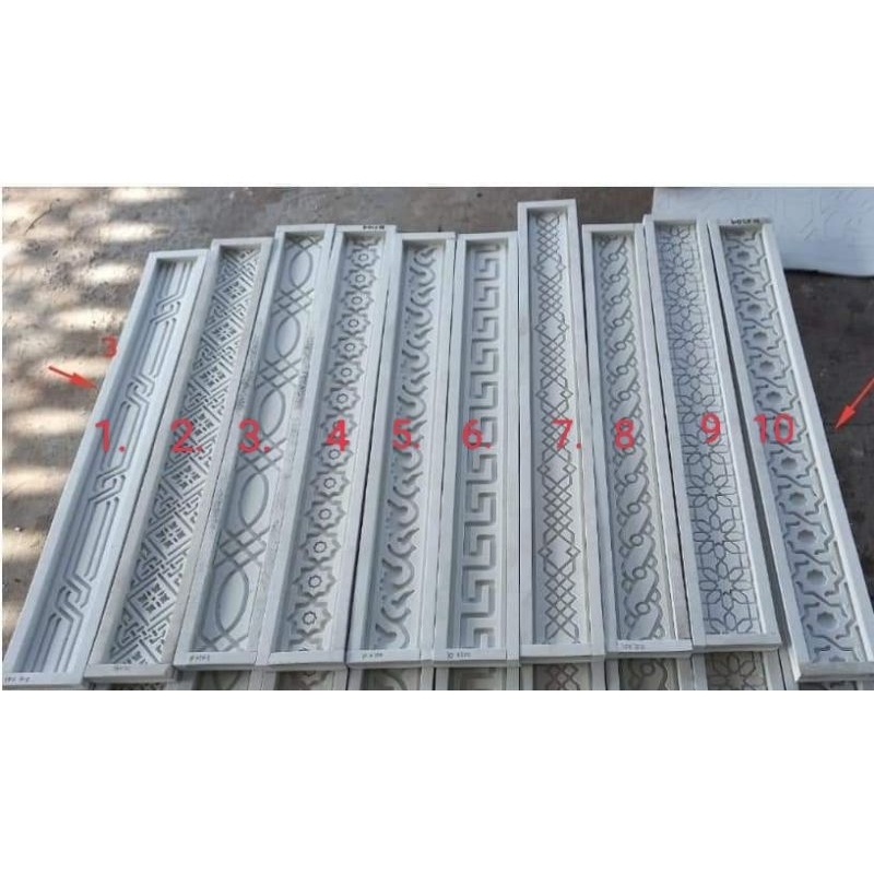 Jual cetakan ornamen dinding masif 10x100cm dan 15x100cm bahan spon eva ...