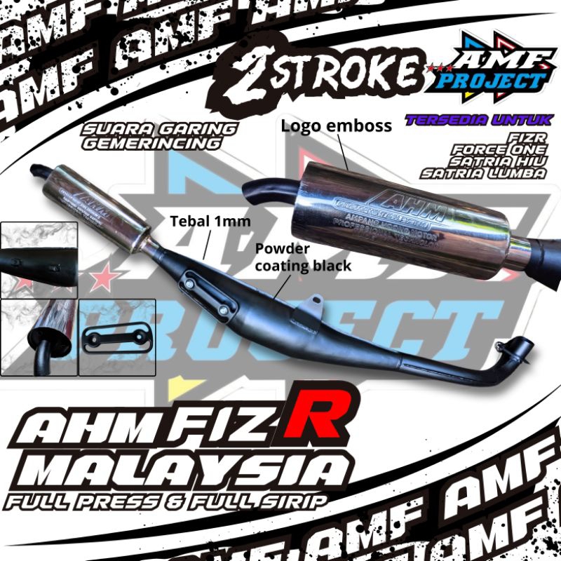 Jual KNALPOT AHM MALAYSIA FULL SIRIP/ PRES ALL SPECK MOTOR FIZ R, FORCE ...
