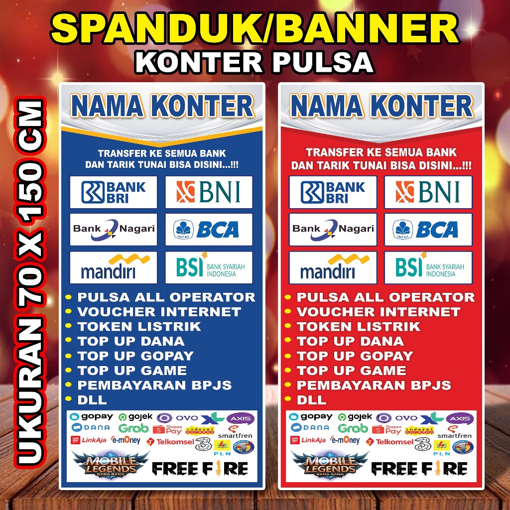 Jual Banner / Spanduk Konter Pulsa Murah, Spanduk Pulsa, Spanduk Agen Transfer, Spanduk COD ...