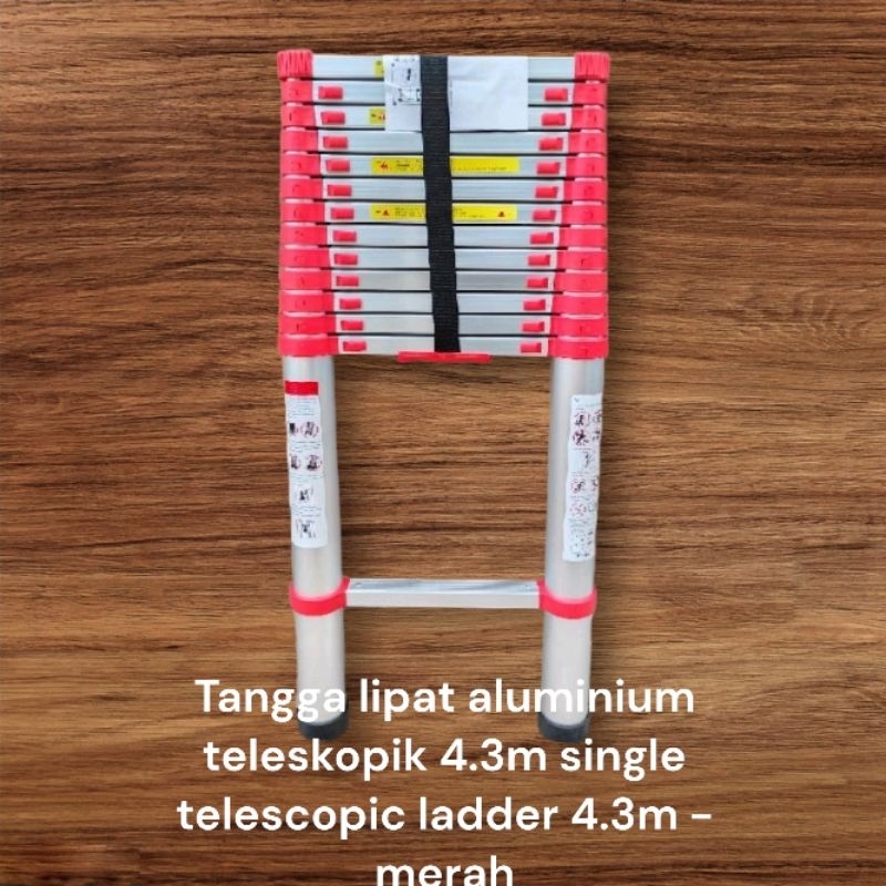 Jual Tangga Lipat Aluminium Teleskopik 4.4M Single Telescopic Ladder 4 ...