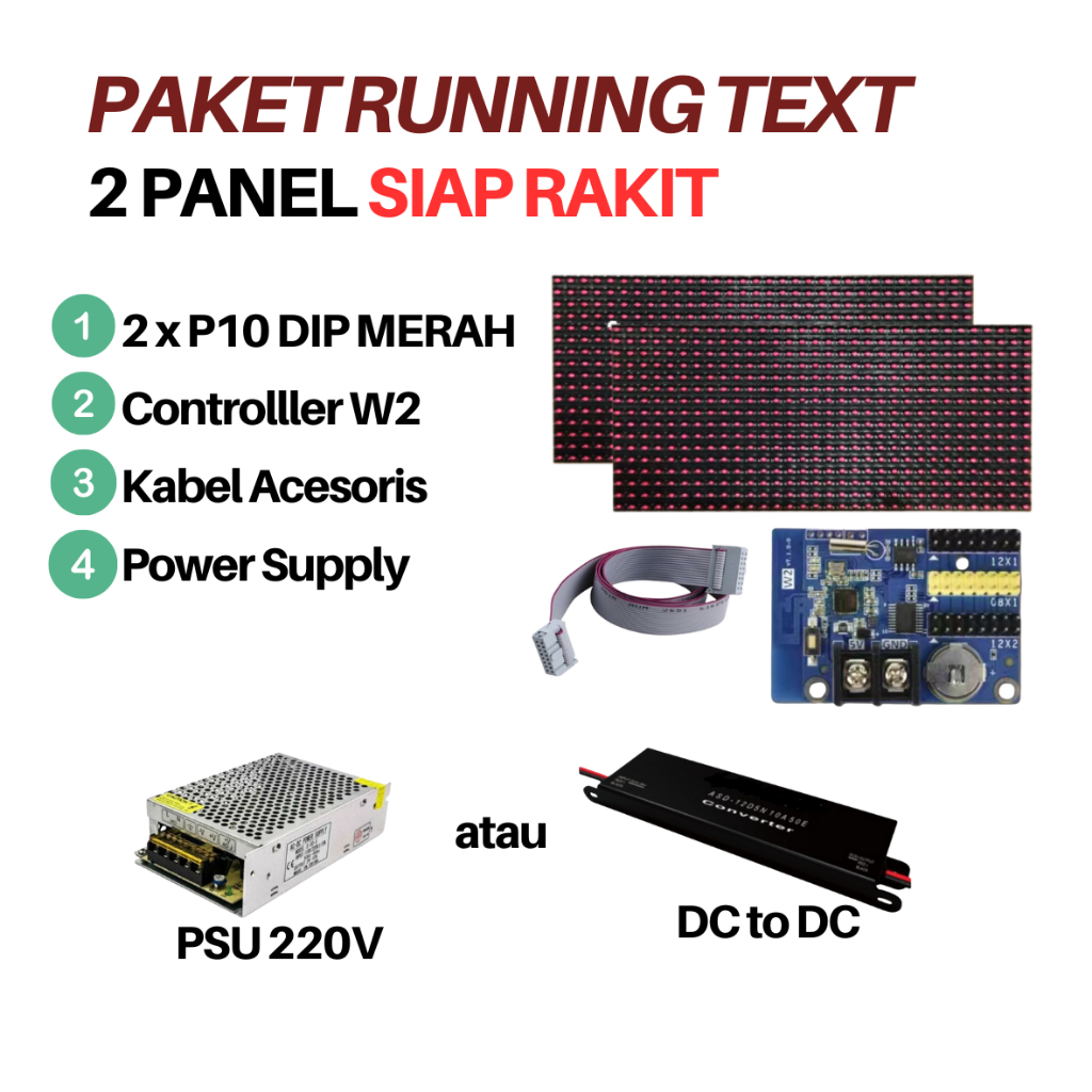 Jual PAKET RUNNING TEXT DIY P10 2 PANEL SIAP RAKIT | Shopee Indonesia